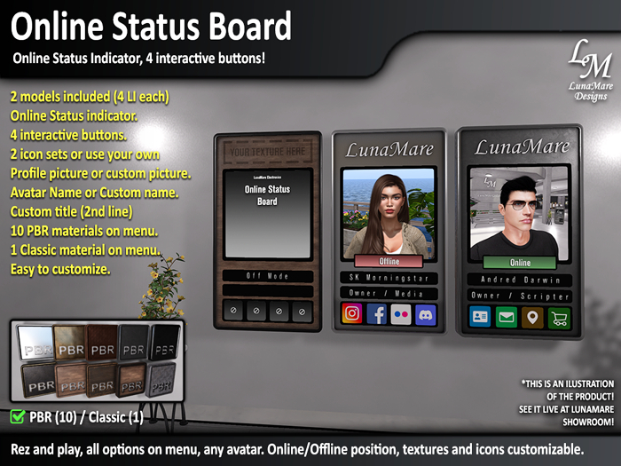 Second Life Marketplace - Online Status Board